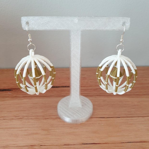 3d Printed Earrings and Pendant Set (designed in Tinkercad) - Tinkercad