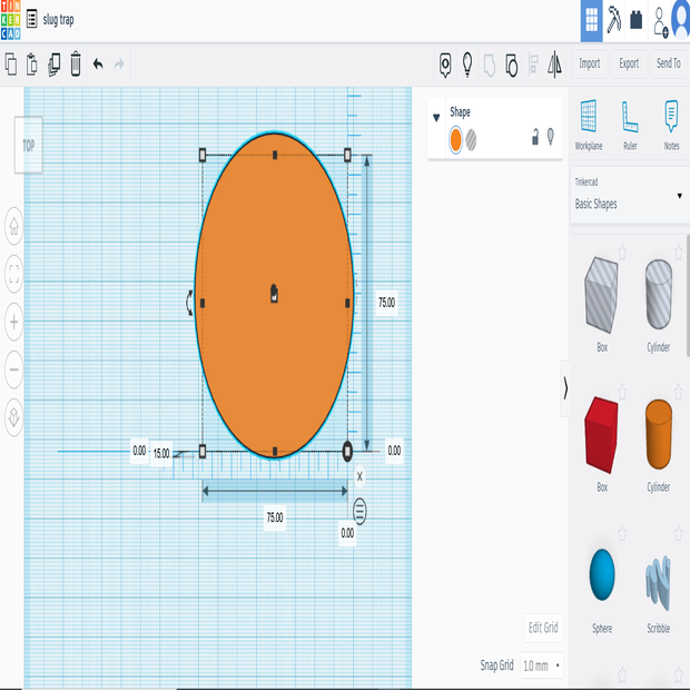 Mushroom Snail and Slug Trap - Tinkercad