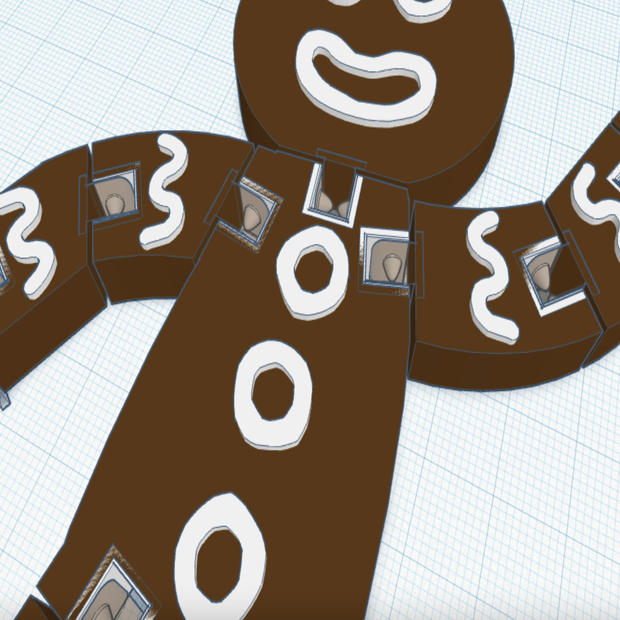 3D Print Articulated Gingerbread Man + Articulated Joint - Tinkercad