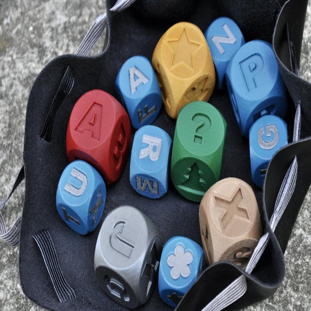 Alphabet Dice - Tinkercad