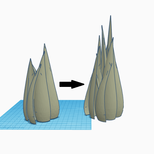 Flame Ornament (from a Water Droplet) - Tinkercad