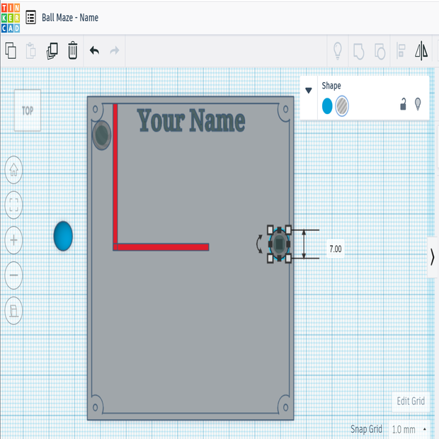 Moving Ball Maze - Tinkercad Student Project - Tinkercad