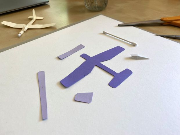 Cotton Swab Card Stock Micro Gliders - Tinkercad