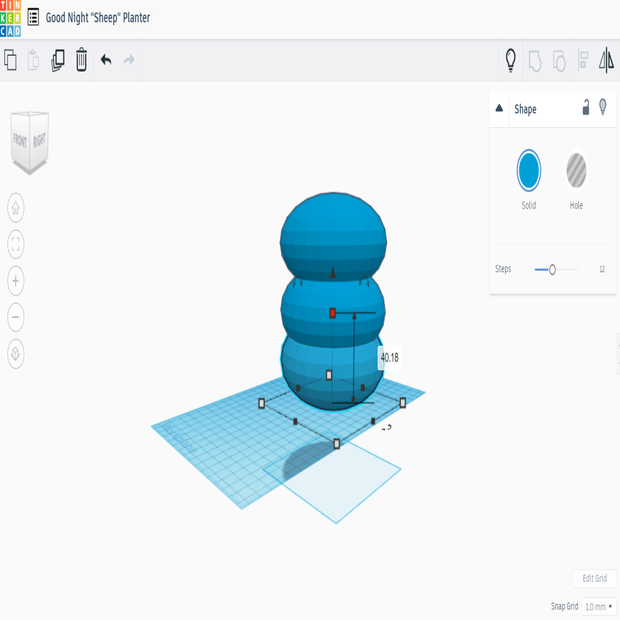 Good Night "Sheep" Planter - Tinkercad