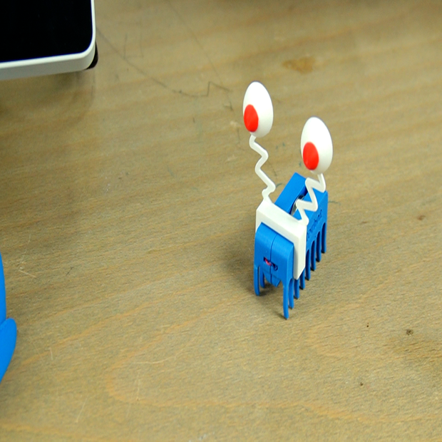 Scooter Bot - 3D Printed Vibrating Robot Toy - Tinkercad