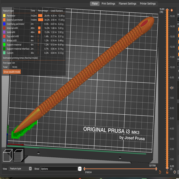 3D Printed Flexi Snake - Tinkercad