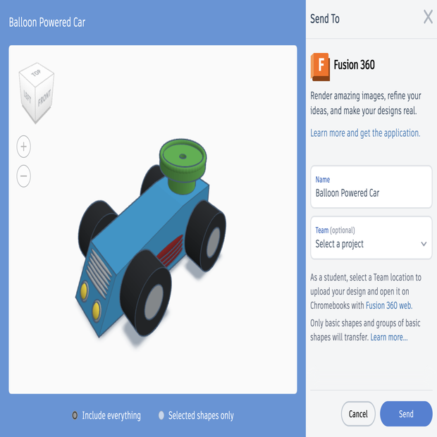 Send Your Tinkercad Design To Fusion 360 Tinkercad