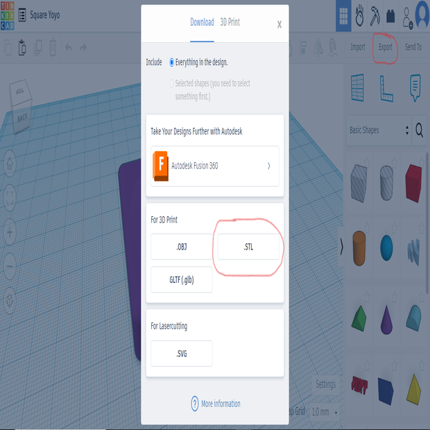 Designing and Building a Square Yo-Yo Using Tinkercad - Tinkercad