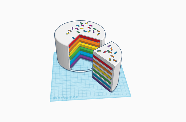 Kitchen Organizer ( Theme - Rainbow Cake) #Tinkercad - Tinkercad