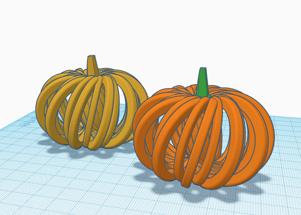 Make A 3d Printable Pumpkin With Codeblocks Tinkercad