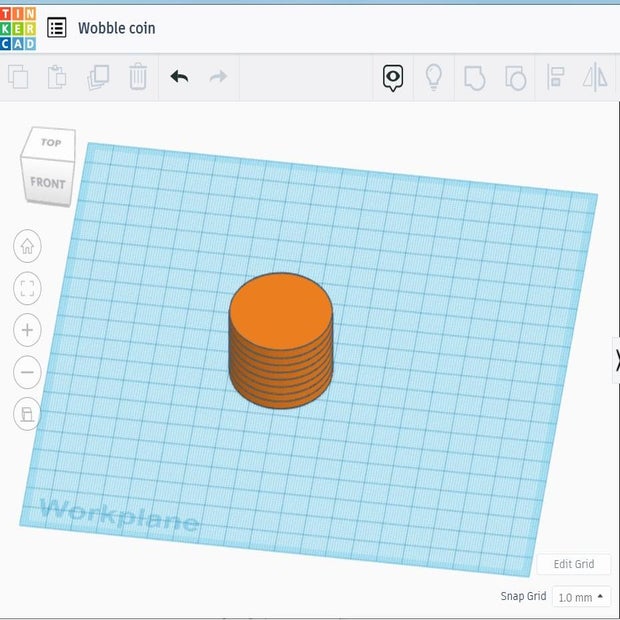 Wobble Coin Using Tinkercad for 3D Printing - Tinkercad