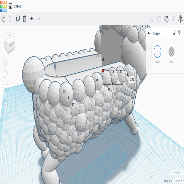 Good Night "Sheep" Planter - Tinkercad