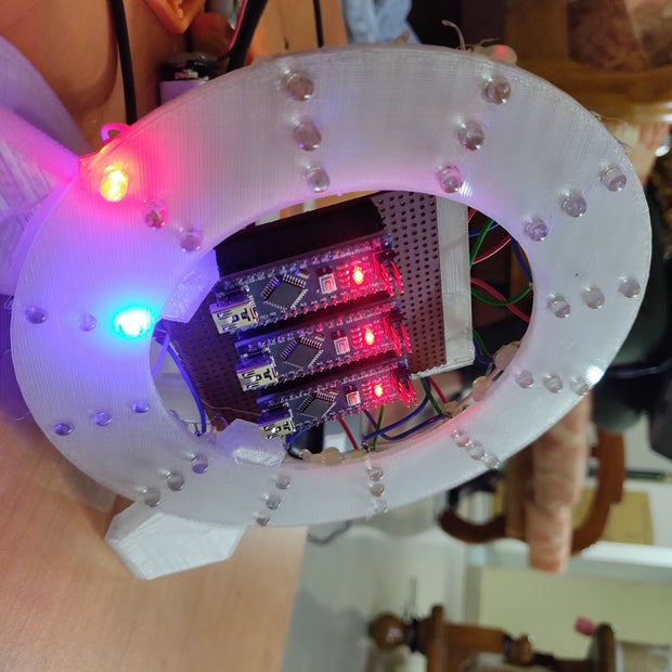 3D Printed Flashing LED Dial Clock - Tinkercad