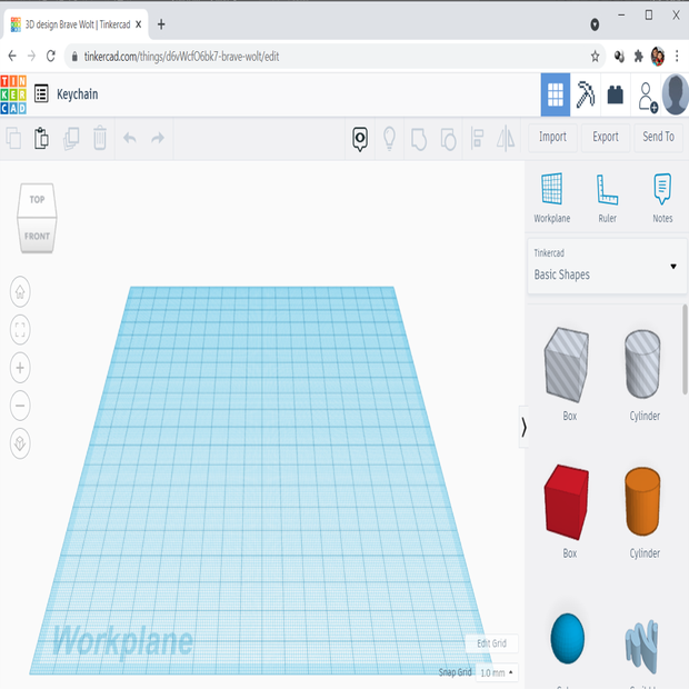 Custom 3d Printed Keychain - Tinkercad