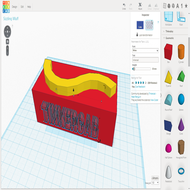 Tinkercad: Easy to Create Curve Text - Tinkercad