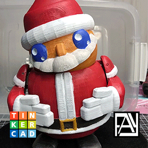 Dancing Santa Clause Automata - Tinkercad