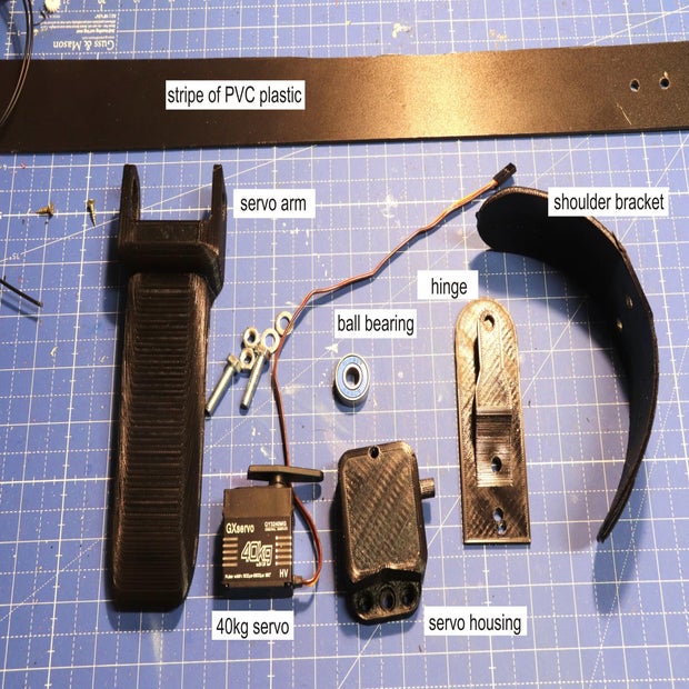 Servo Shoulder Support (Partial Exoskeleton) - Tinkercad