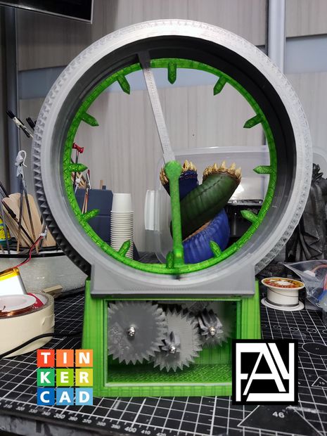 Floating Needle Clock - Tinkercad