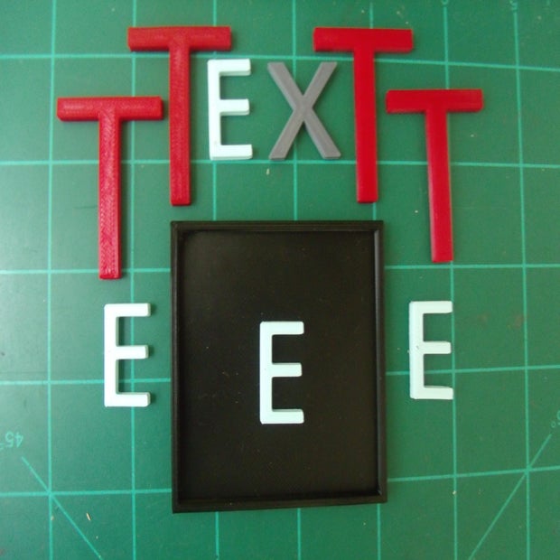 TEXT Puzzle Made With Tinkercad - Tinkercad