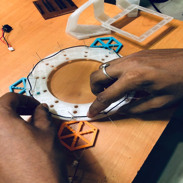 3D Printed Flashing LED Dial Clock - Tinkercad