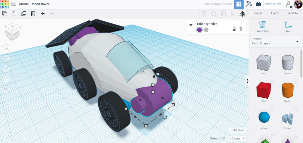 Design a Moon Rover in Tinkercad - Tinkercad