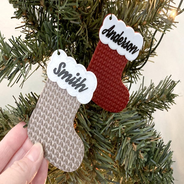 Customizable 3D Printed Stocking Ornament - Tinkercad
