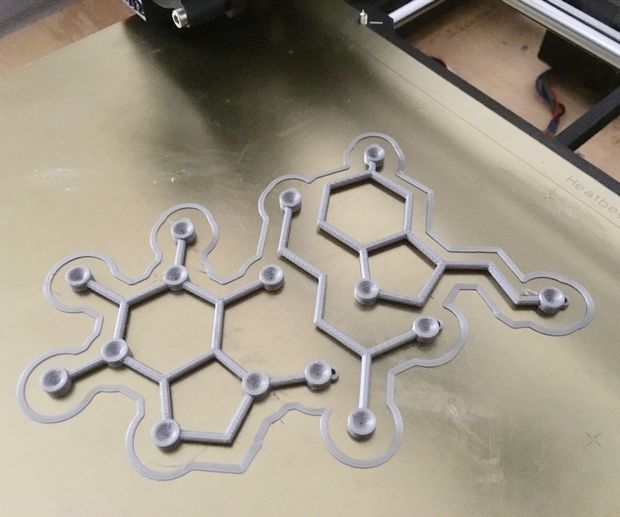 Rhinestone and 3D Print Molecule Necklaces - Tinkercad