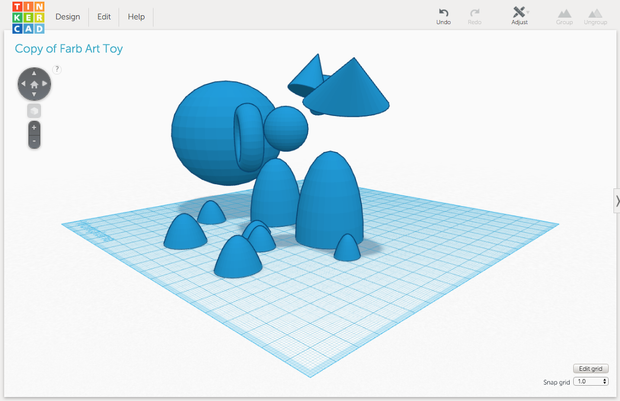 3D Printed Designer Art Toys - Tinkercad