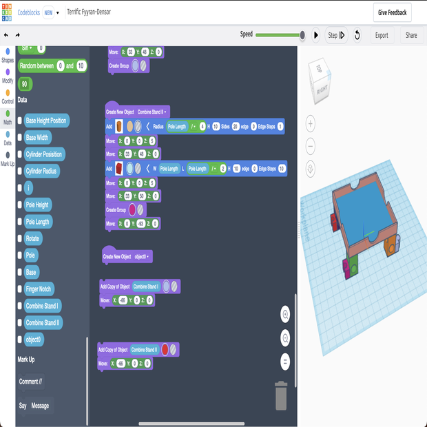 3D Sticky Notes Holder Using Tinkercad Codeblocks - Tinkercad