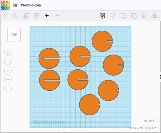 Wobble Coin Using Tinkercad for 3D Printing - Tinkercad