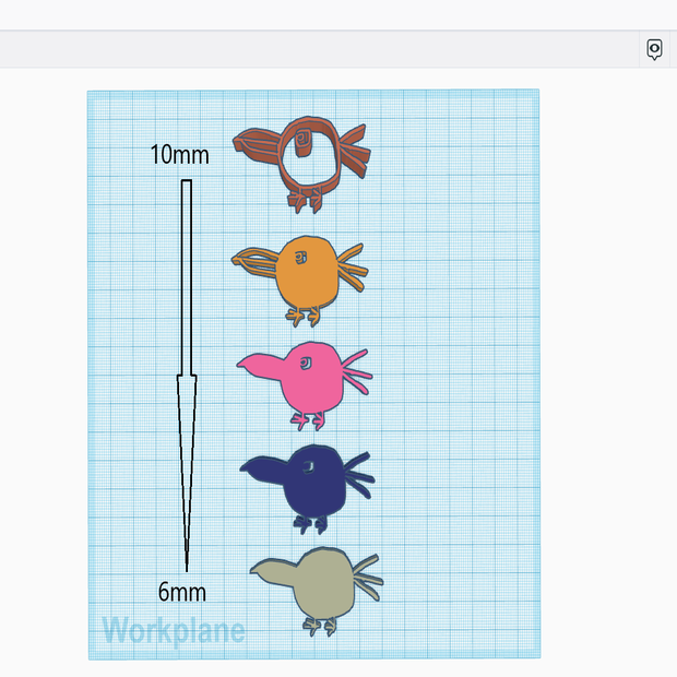 Birdy Family 3D Art Project - Tinkercad
