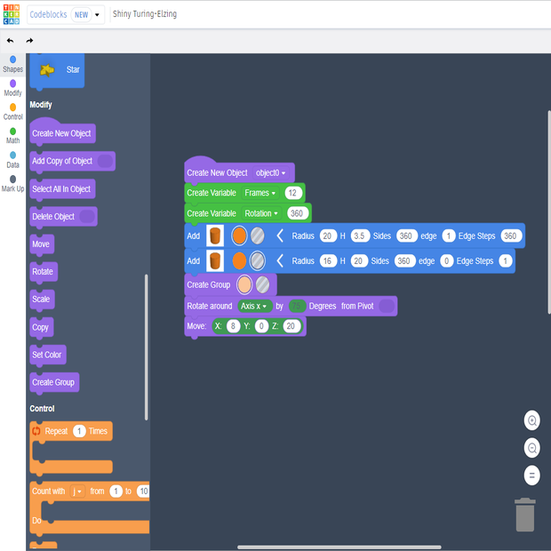 Make a 3D Printable Pumpkin With Codeblocks! - Tinkercad