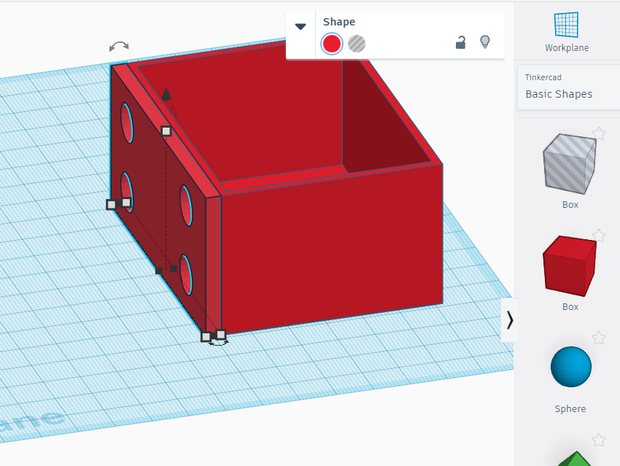 Small Magnetic Storage Box/tray - Tinkercad