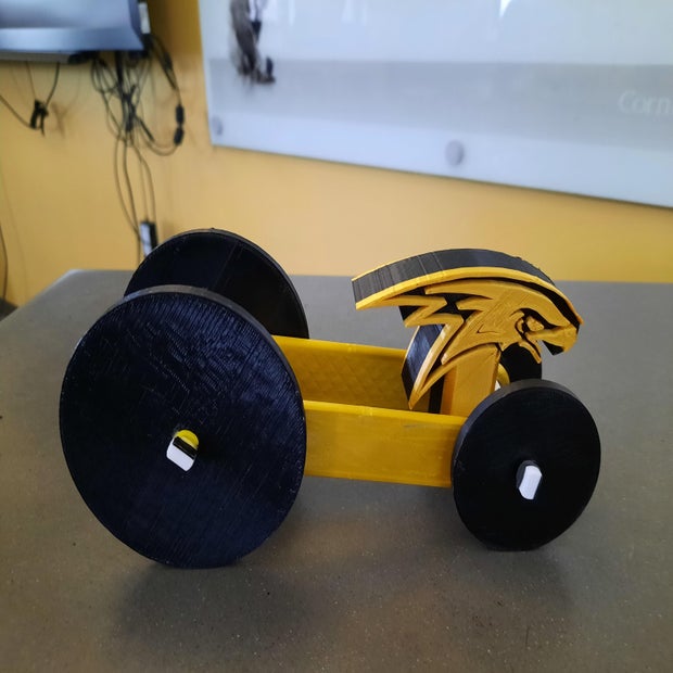 Teaching Engineering Design Using 3D Printed Rubber Band Cars - Tinkercad