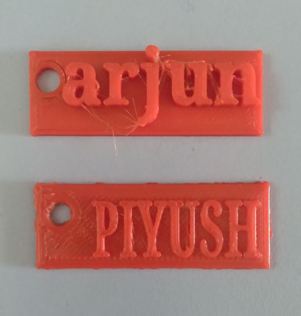 The Project Is Making Key Chain of the Students Name Using Tinkercad ...