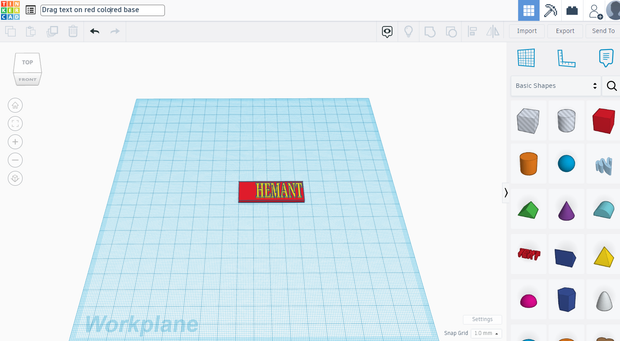 The Project Is Making Key Chain of the Students Name Using Tinkercad ...