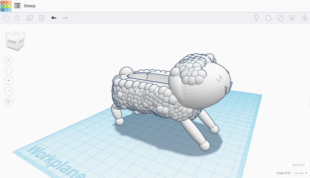 Good Night "Sheep" Planter - Tinkercad