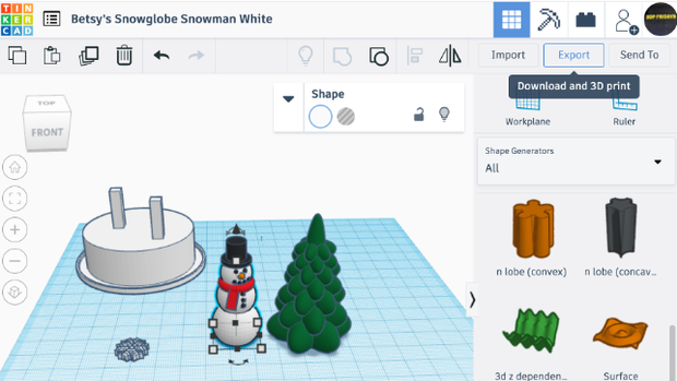 3D Print Your Own Snowglobe - Tinkercad