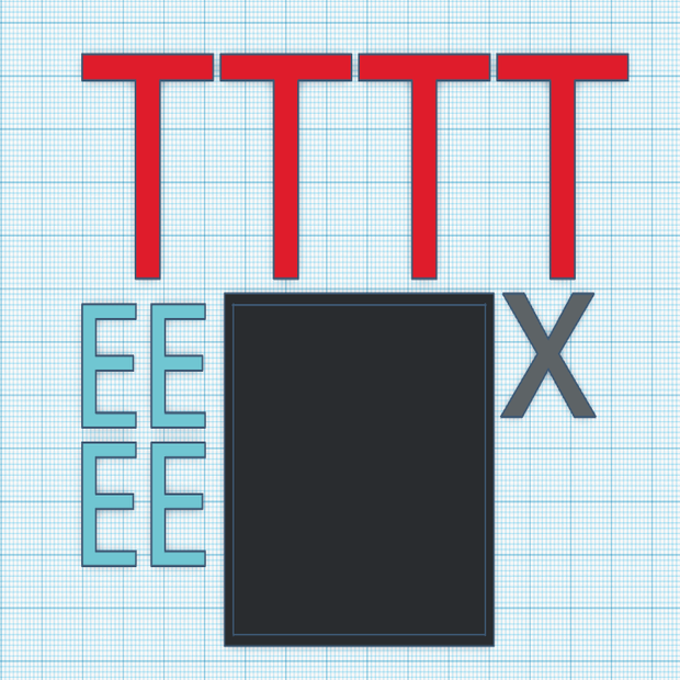 TEXT Puzzle Made With Tinkercad - Tinkercad
