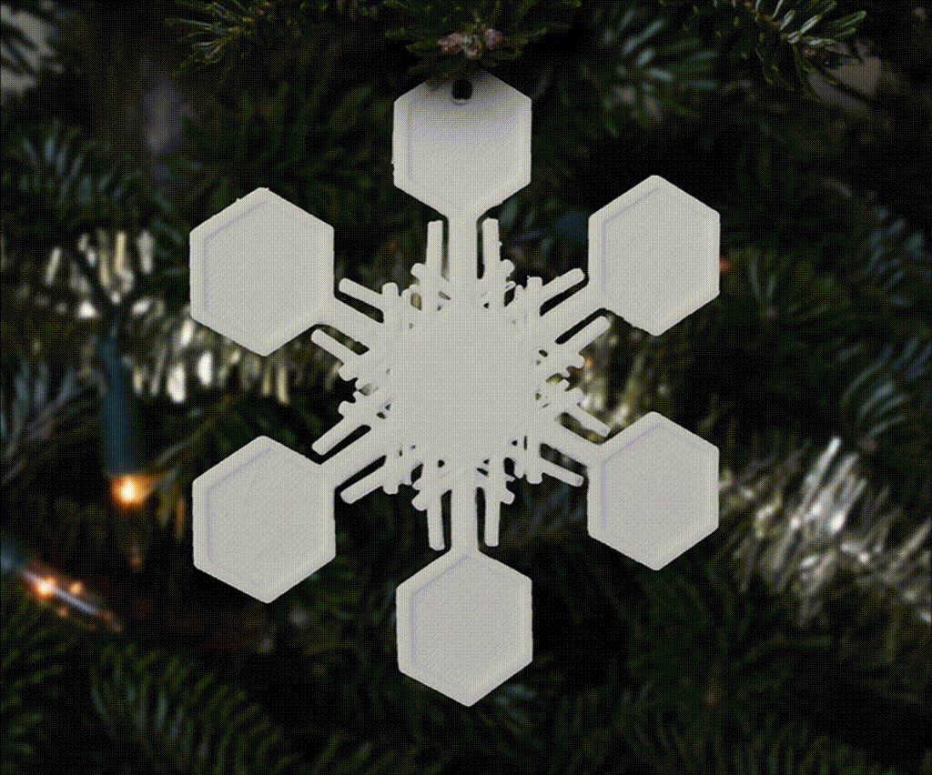 Random Snowflake Ornaments - Tinkercad