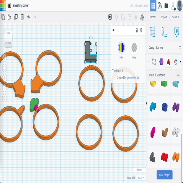 3D Printed Stackable Rings - Tinkercad