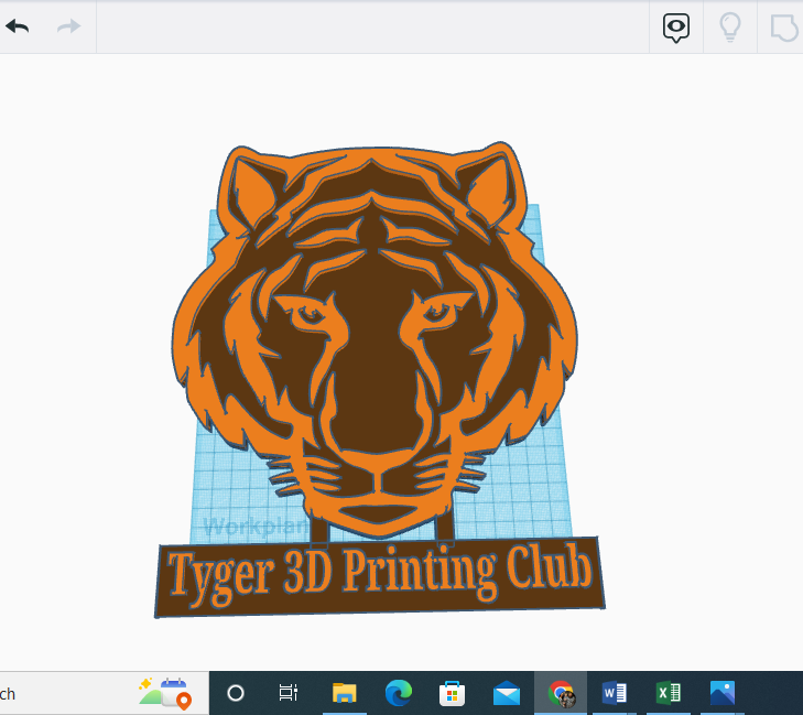 Multi Colored Sign Based Off of a Clip Art Image or Logo | Tinkercad