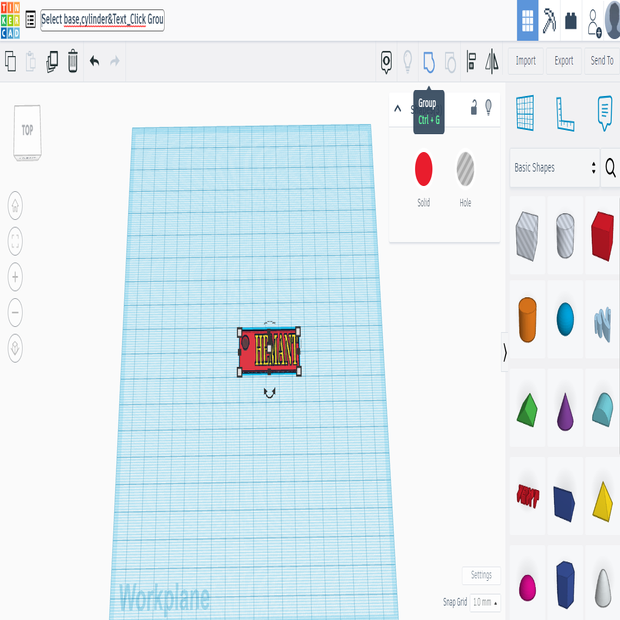 The Project Is Making Key Chain of the Students Name Using Tinkercad ...