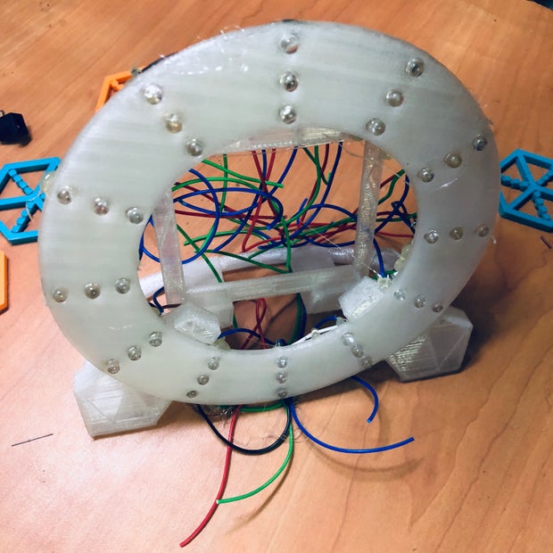 3D Printed Flashing LED Dial Clock - Tinkercad