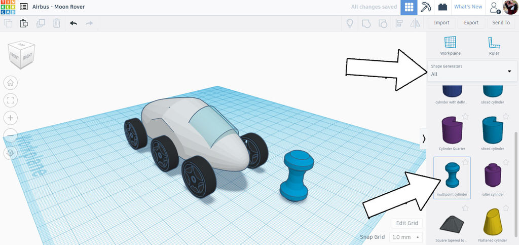 Design a Moon Rover in Tinkercad - Tinkercad