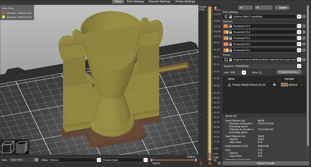 Trophy Stand for Hanging Medals - Tinkercad