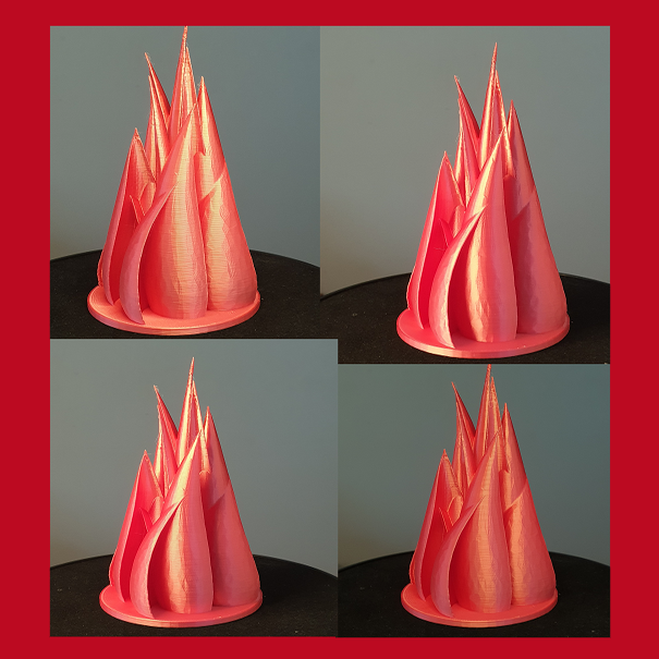 Flame Ornament (from a Water Droplet) - Tinkercad