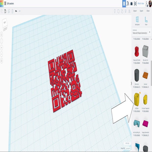 QR Coasters - Tinkercad