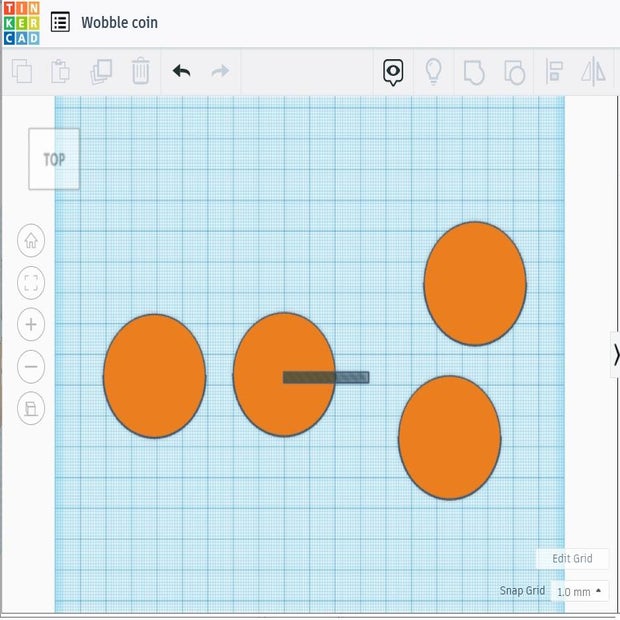 Wobble Coin Using Tinkercad for 3D Printing - Tinkercad