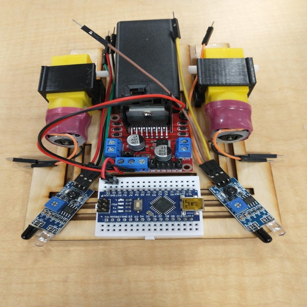 Autonomous Robot Racer: Scratch Mode - Tinkercad